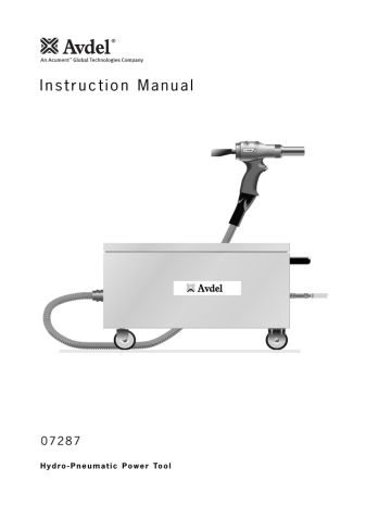 Avdel 07287 Hydro-Pneumatic Power Tool Instruction Manual | Manualzz