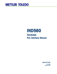 Mettler Toledo IND560 - User's Guide, Manual, Technical manual