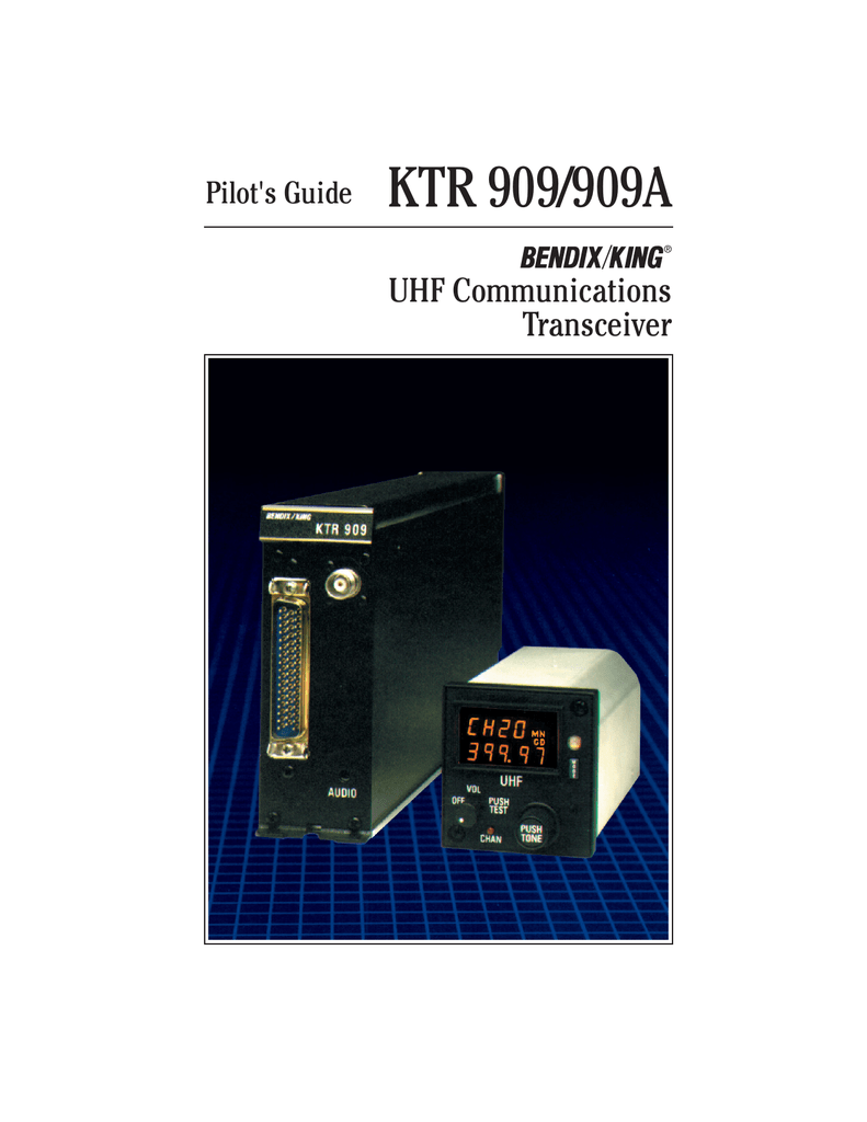 Bendix/King KTR 909A Pilot's Manual | Manualzz