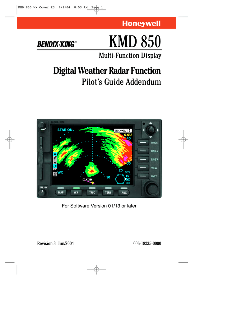 Honeywell Bendix/King KMD850 Pilot's Manual Addendum | Manualzz