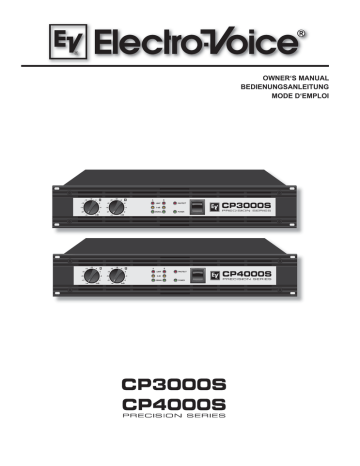 Electro-Voice Compact Precision CP3000S Owner's Manual | Manualzz