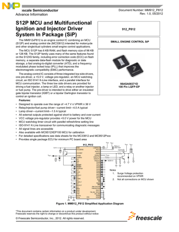 NXP MM912_P812 Integrated S12P Microcontrollers (MCUs) Data Sheet | Manualzz