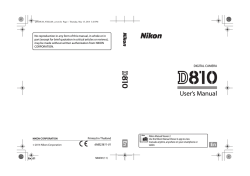 Nikon D810 - Owner's manual, User Guide, User manual, User's Guide ...