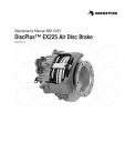 Meritor DiscPlus EX225 Air Disc Brake Maintenance Manual | Manualzz