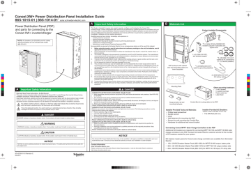 Schneider Electric XW PDP Installation Guide | Manualzz
