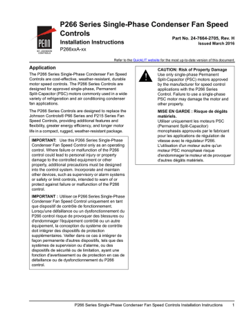 Penn P266 Series Installation Instructions Manual | Manualzz