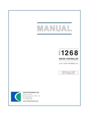 Curtis Instruments 1268 Manual | Manualzz