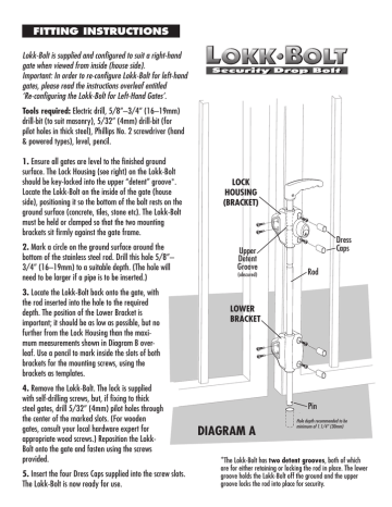 D&D Technologies Lokk-Bolt Fitting Instructions | Manualzz