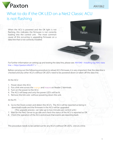 Net2 Classic ACU Application Note | Manualzz