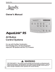 Jandy AquaLink RS Control System Owner's Manual | Manualzz