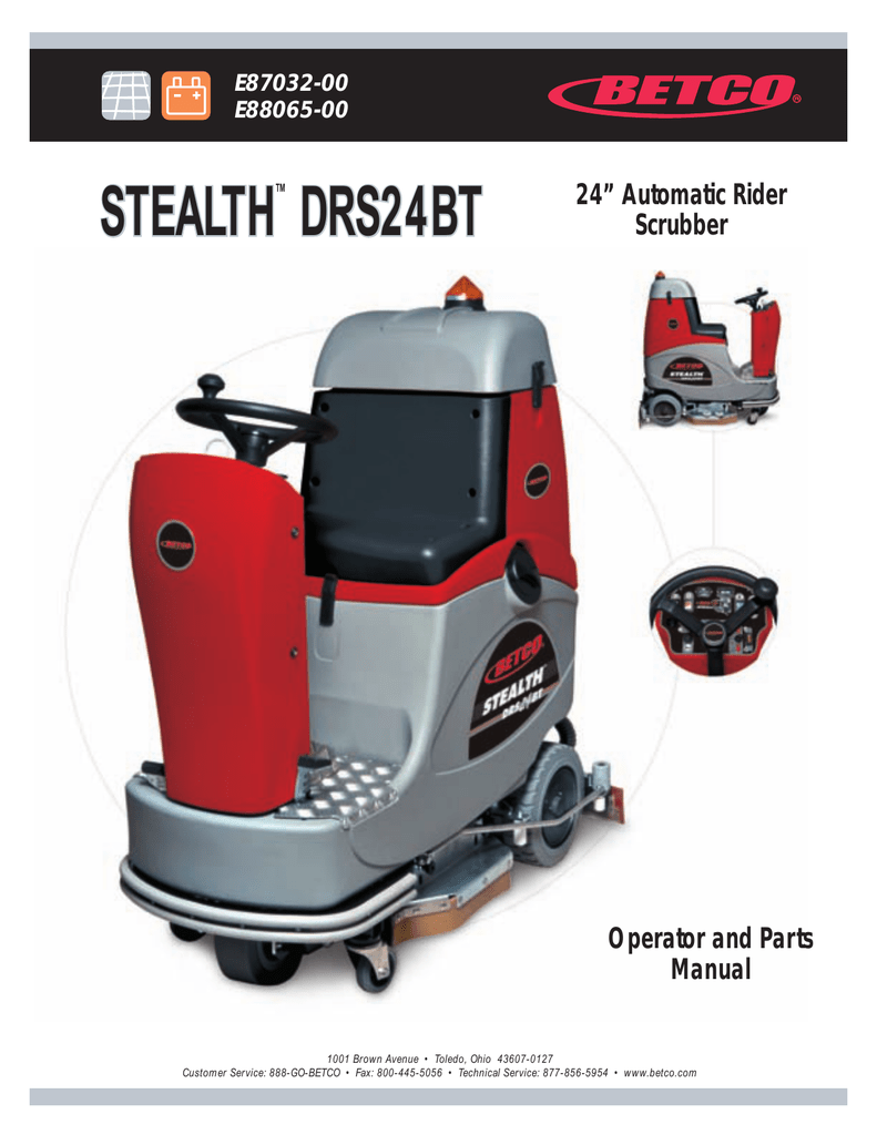 BETCO STEALTH DRS24BT Operator And Parts Manual | Manualzz