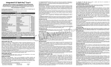 Integrated E-Z Split Key Cup II Drug Tests Instruction Sheet | Manualzz
