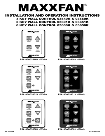 MaxxFan Wall Control Installation Guide | Manualzz