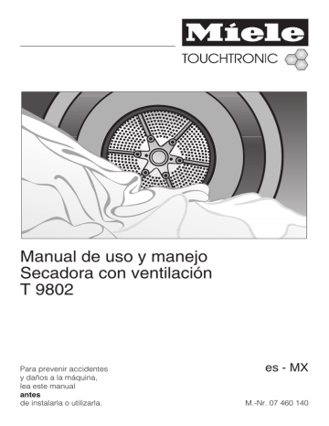 Miele T9802 El manual del propietario | Manualzz