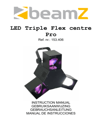 Beamz LED TRIPLE FLEX CENTRE PRO Owner Manual | Manualzz