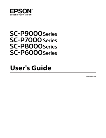Epson SURECOLOR SC-P8000 Owner Manual | Manualzz