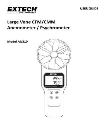Extech AN310 Airflow Anemometer User Guide | Manualzz