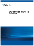 SAS Universal Viewer 1.3 User's Guide | Manualzz