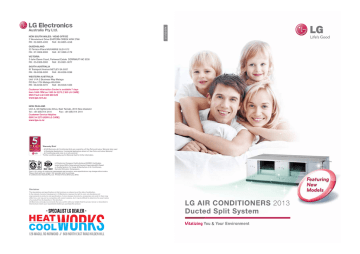 LG Air Conditioning Ducted Split System B24AWYNGMH, B24AWYUGMH ...