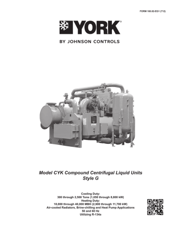 York CYK Compound Centrifugal Chiller Guide | Manualzz