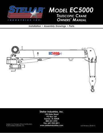 Stellar EC5000 Telescopic Crane Owner's Manual | Manualzz