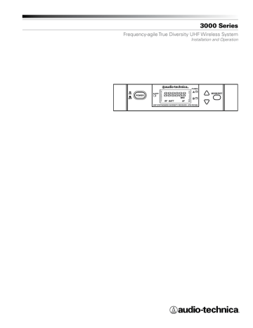 Audio Technica ATW-R3100b Installation and Operation Manual | Manualzz