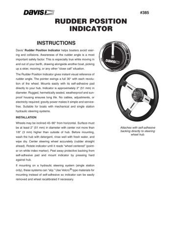 Davis Instruments 385 Rudder Indicator Owner's Manual | Manualzz