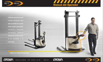 Crown ST/SX 3000 Walkie Stacker Instrucciones de operación | Manualzz