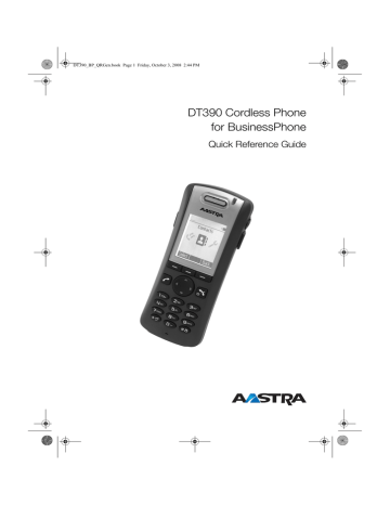 Aastra DT390 Cordless Phone Quick Reference Guide | Manualzz