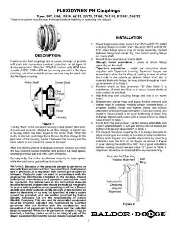 Dodge Flexidyne PH Couplings Owner's Manual | Manualzz