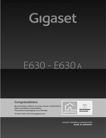 Gigaset E630A, E630 User Guide | Manualzz