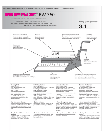 Renz RW 360 Operation Manual | Manualzz