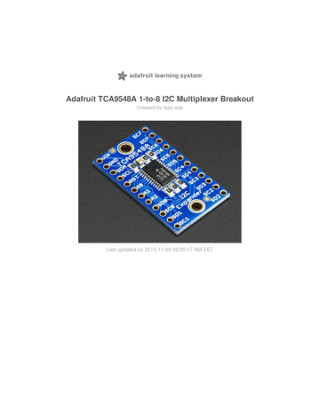 I2C Multiplexer Breakout TCA9548A User Guide | Manualzz