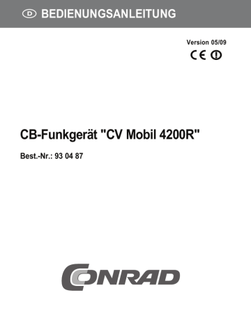 CONRAD CV mobil 4200R Bedienungsanleitung | Manualzz