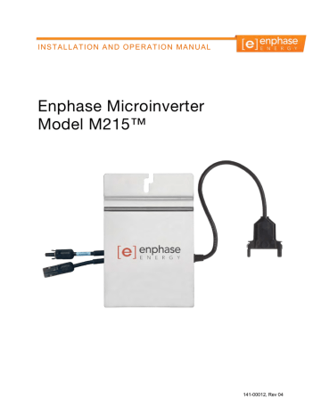 Enphase Microinverter Installation and Operation Manual | Manualzz
