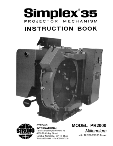 Strong Simplex 35 Projector Millennium PR2000 Instruction Book | Manualzz