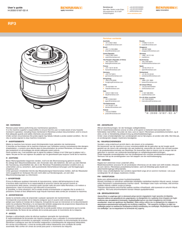 Renishaw RP3 Installation & User's Guide | Manualzz