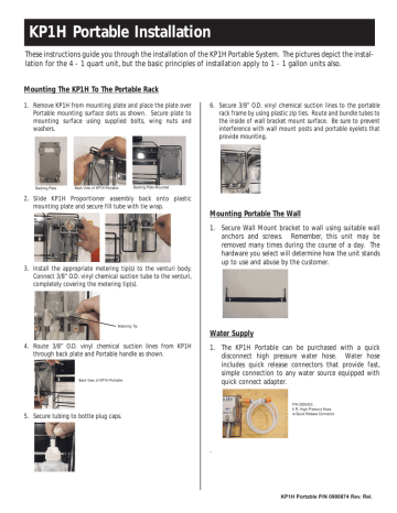 KP1H Portable Installation Instructions | Manualzz