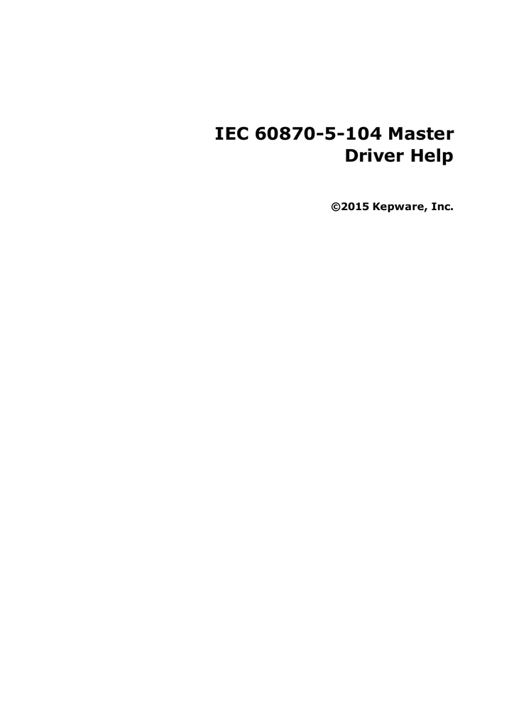 Iec 60870 5 104 Master Manual Manualzz