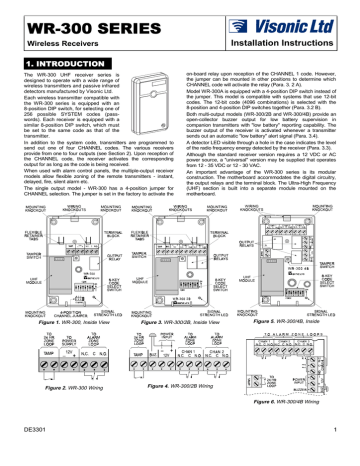 Visonic WR-300 Series Installation Instructions | Manualzz