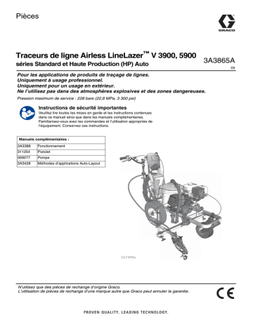 Graco 3A3865A, LineLazer V 3900, 5900 Airless Line Stripers Standard ...