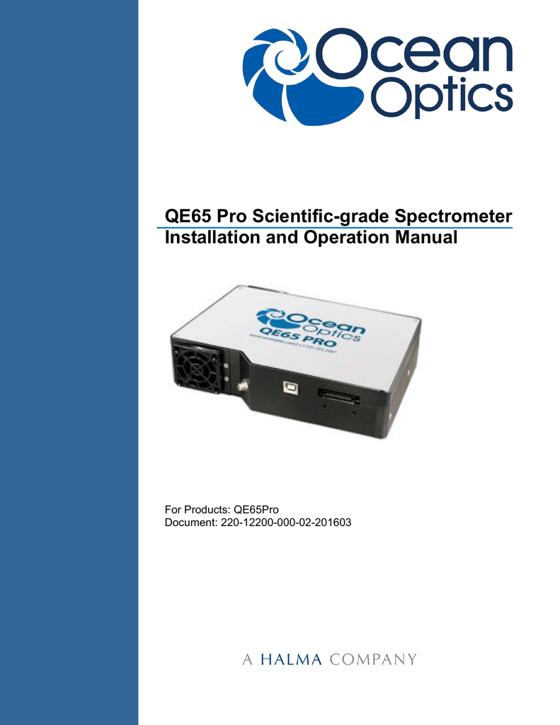 Ocean Insight QE65 Pro Owner Manual | Manualzz