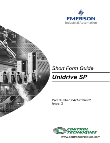 Unidrive SP Short Form Guide | Manualzz