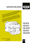 HATZ Diesel engine 1B 20, 1B 30, 1B 40 Instruction Book | Manualzz