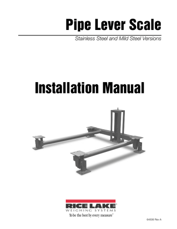 Pipe Lever Scale Installation Manual | Manualzz