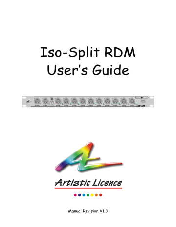 DMX splitter Iso-Split RDM User's Guide | Manualzz