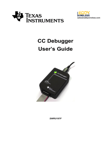 CC Debugger User's Guide - Texas Instruments | Manualzz