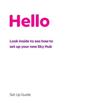 Sky Hub Setup Guide | Manualzz