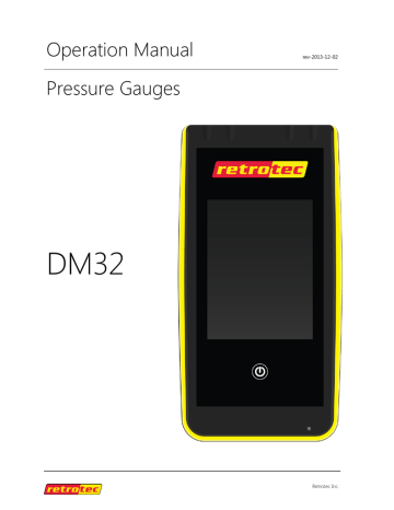 Retrotec DM32 Operation Manual | Manualzz