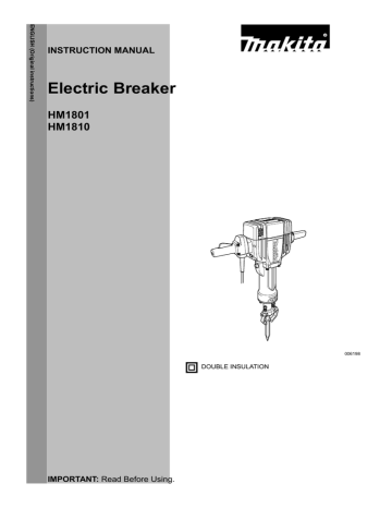 Makita HM1801 Instruction manual | Manualzz
